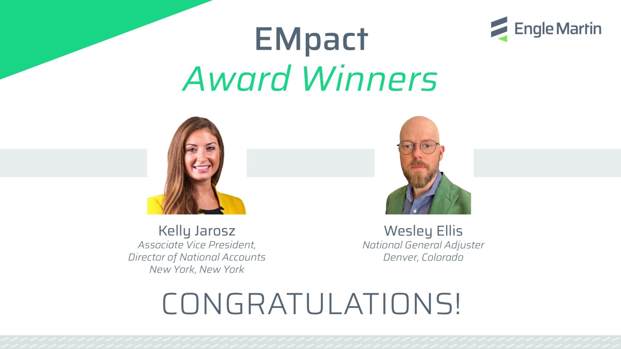 July 2023 EMpact Award Winners – Kelly Jarosz and Wesley Ellis - Engle ...